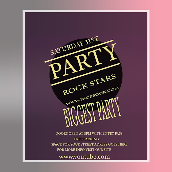 Design party flyer for you by Creativehawa | Fiverr
