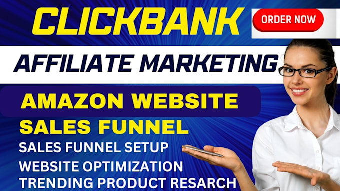 Build clickbank affilliate marketing sales funnel link promotion amazon ...