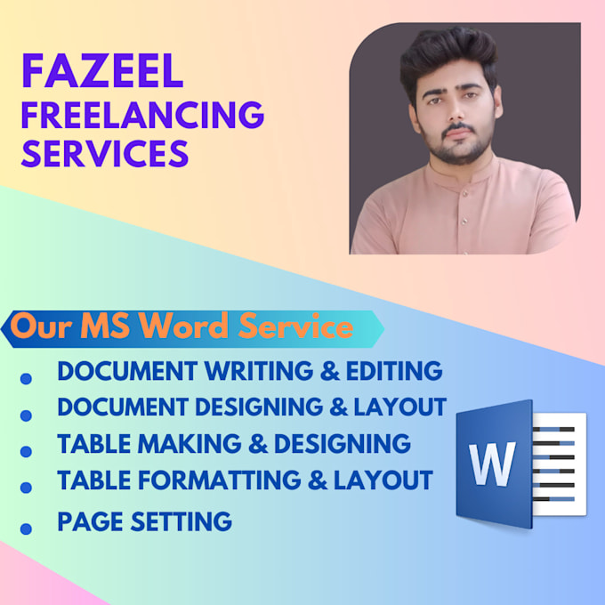 Create, format, design, and edit ms word documents by Mfazeel333 | Fiverr