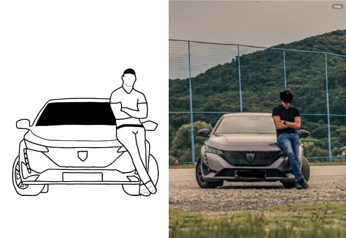 Draw a 2d outline of your picture by Printifynow | Fiverr