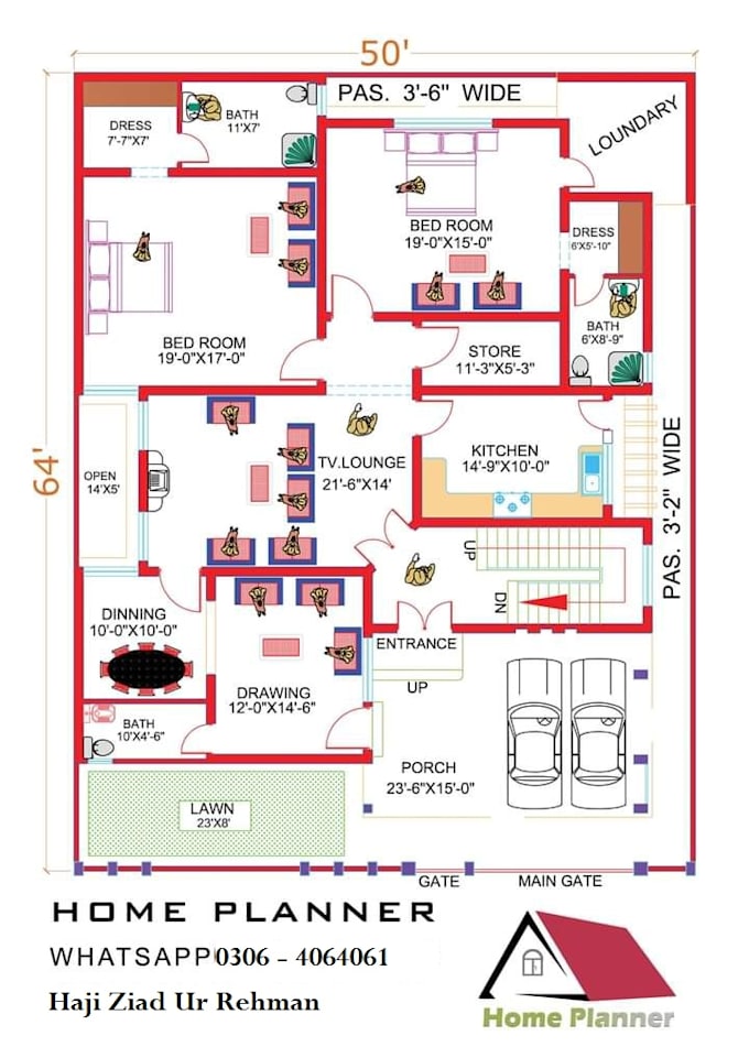 Design for autocad 2d sketch by Zaidali567 | Fiverr