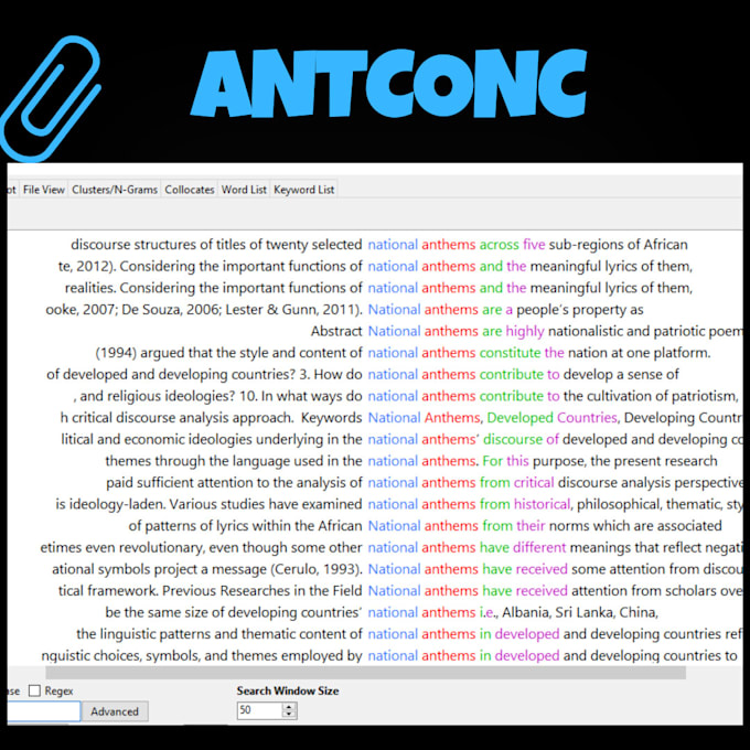 Assist you in analyzing text with antconc corpus tool by Ifrahfatima1299 | Fiverr
