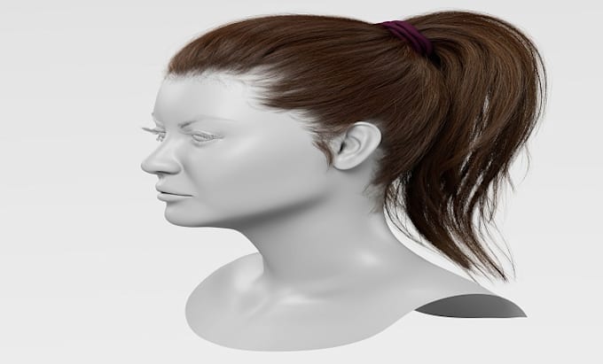 3d realistic hair, 3d groom hair, fur and xgen hair,3d metahuman