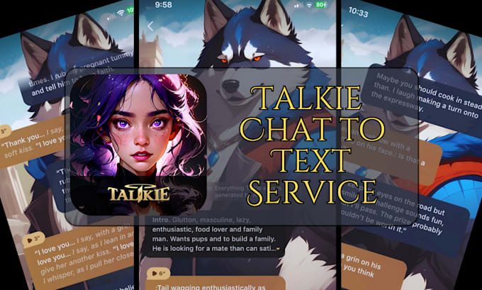 Convert your talkie chat into a txt file by Milylamp | Fiverr