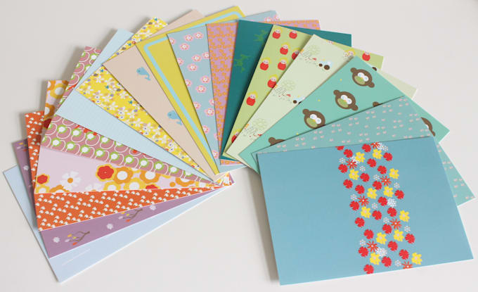 Design colorful postcards using patterns by Minimadesigndk | Fiverr