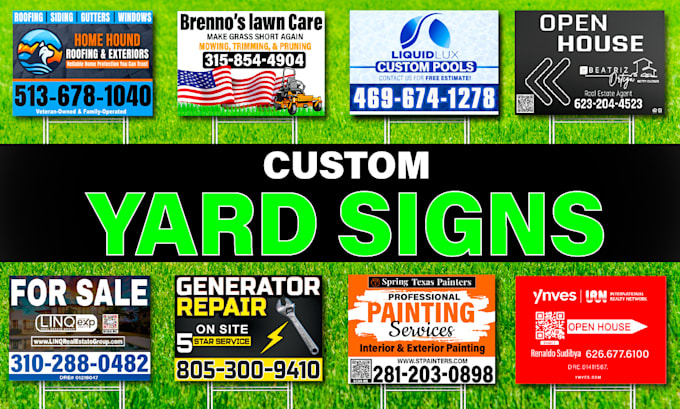 Design custom yard sign, bandit sign, lawn sign, real estate sign and ...