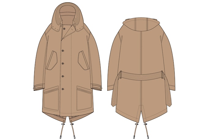 Fashion cad illustration flats technical drawings by Gabykatten | Fiverr