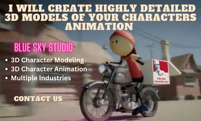 Create 3d character animation, character design, character model by Blueskyanimatee | Fiverr