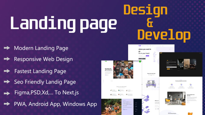 Build responsive react and nextjs landing pages by A_granmayehrad | Fiverr