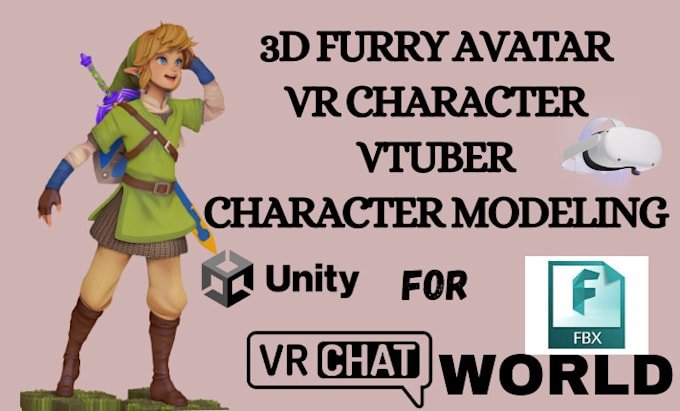 Make 3d character modeling, rigging, furry, vrchat model by ...
