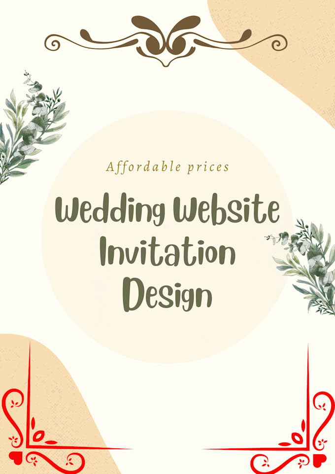 Create a design wedding website invitation by Kamal110900 | Fiverr