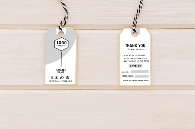 Design creative and fancy hang tag by Tayyabaabbassi | Fiverr