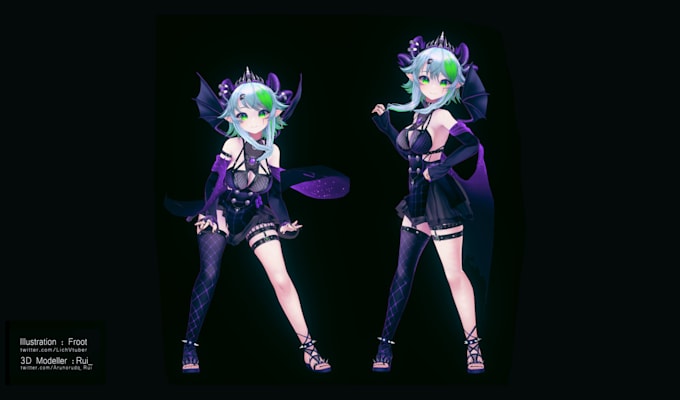 Design live2d model for vtuber 2d modeling vtuber model 2d rigging ...