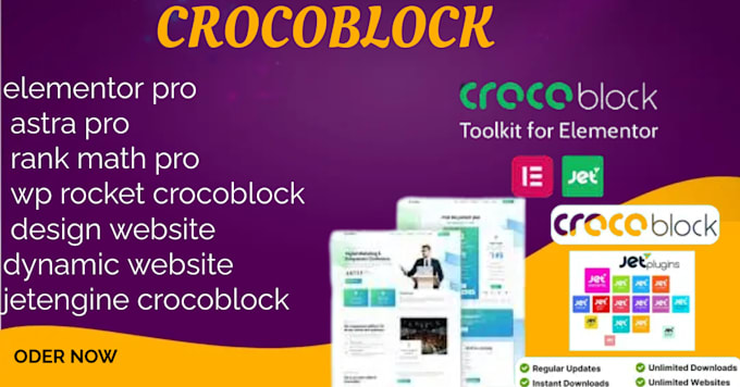 Expertly setup elementor pro crocoblock jetengine to design dynamic ...