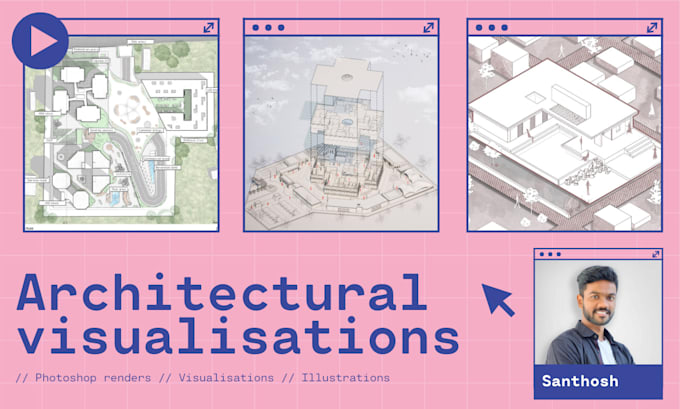 Do high quality 2d architectural visualizations and collage renders by Santhosh161 | Fiverr