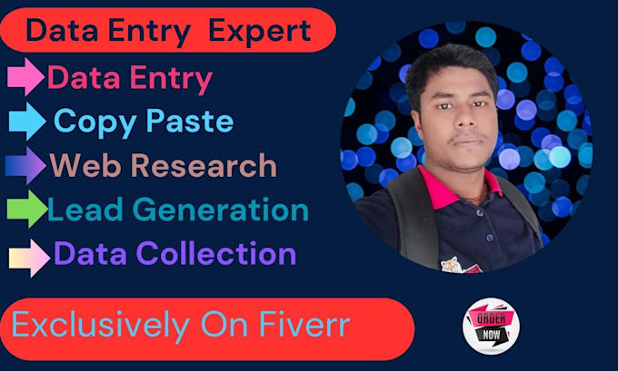 Do data entry copy paste web research excel data entry data collection by Bidduthalder221 | Fiverr