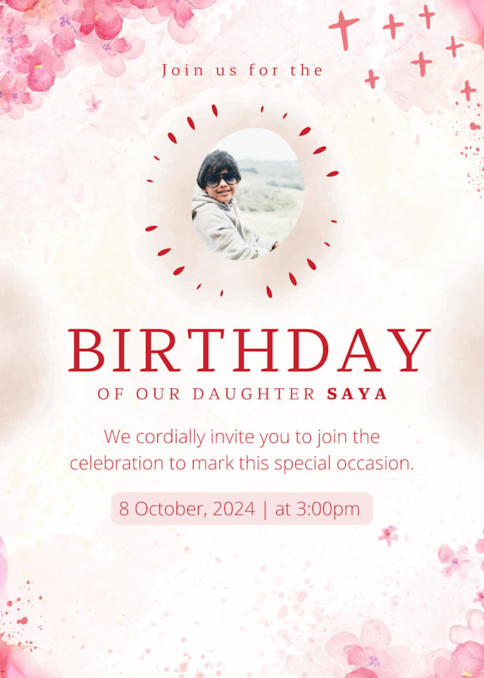 Design invitations, flyers, cards, pamphlets, welcome sign, banners by ...