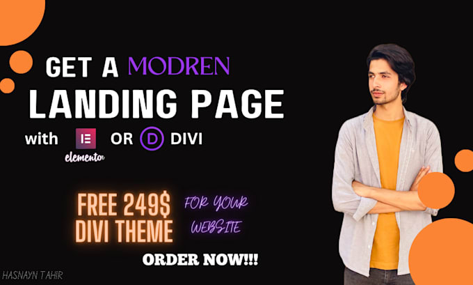 Design wordpress landing page elementor pro or divi by Hasnayntahir | Fiverr