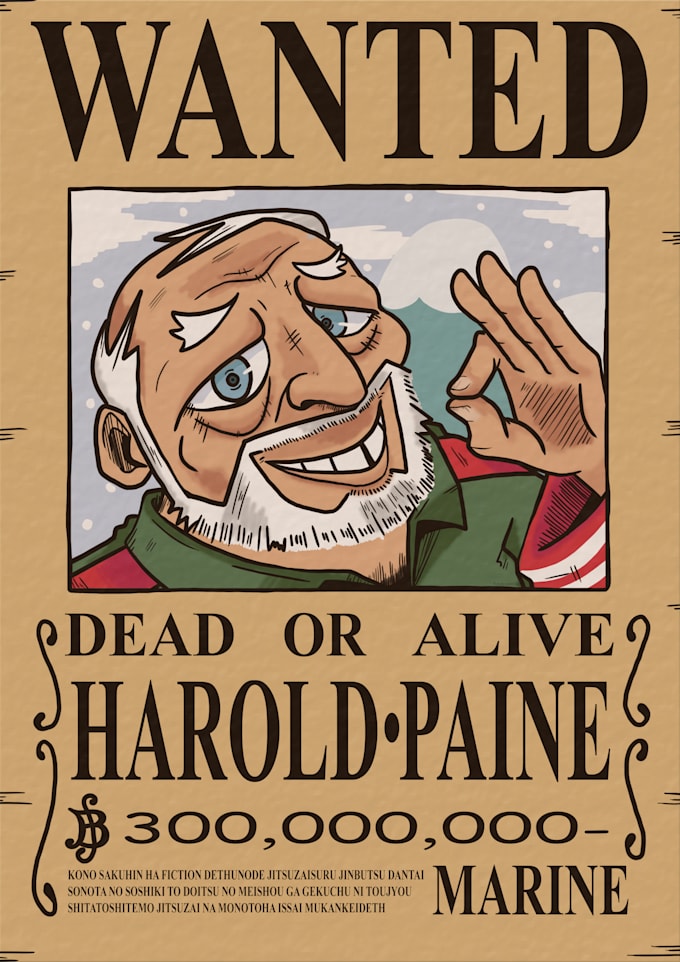 Draw a one piece wanted poster by Andyxaverius | Fiverr