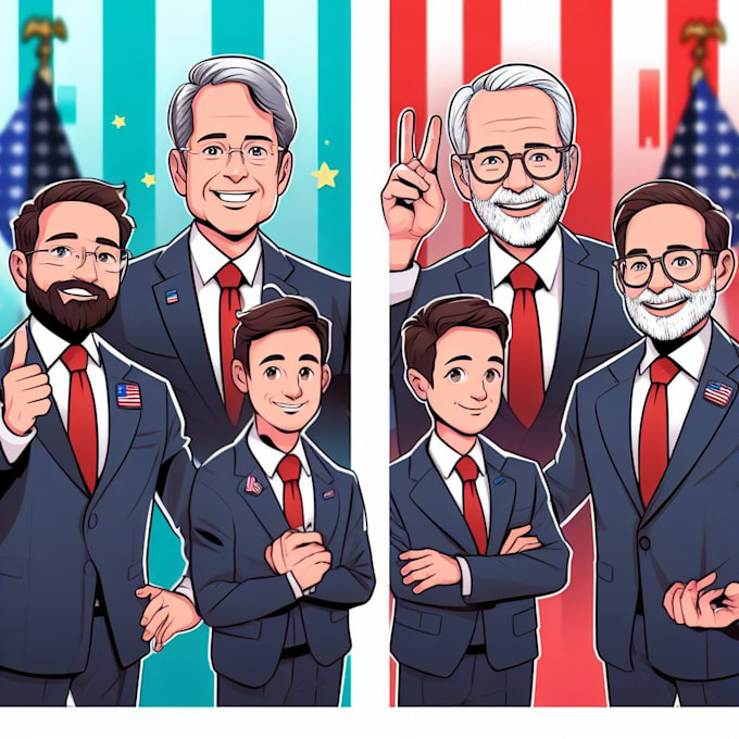 Make political caricature and cartoon by Danaeid | Fiverr