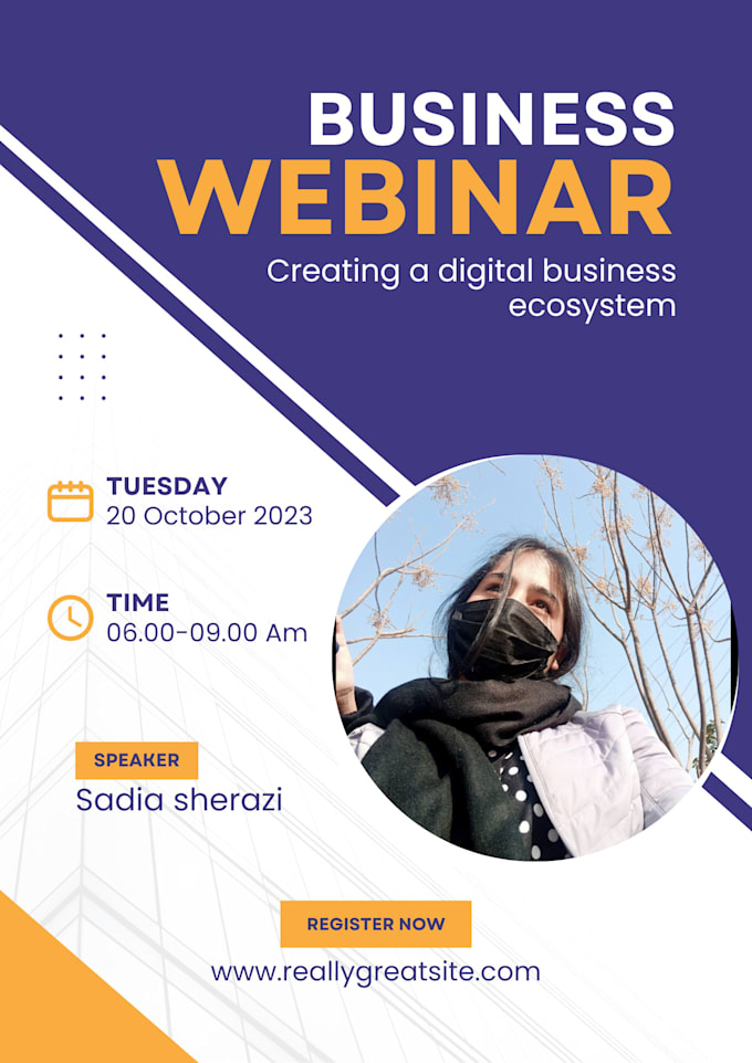 Create professional webinar brochure,poster, invitation card by Nylinyli | Fiverr