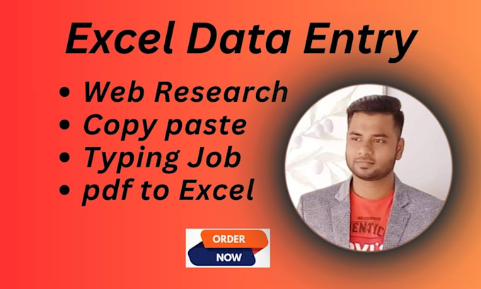 Do excel data entry, pdf to excel, copy paste and typing job by Syed_mahmodul | Fiverr