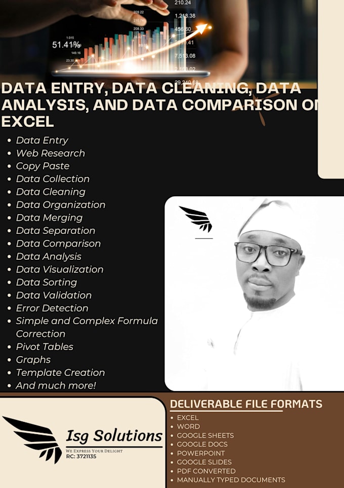 Do data entry, data cleaning, data analysis, and data comparison on excel by Danny4chris | Fiverr