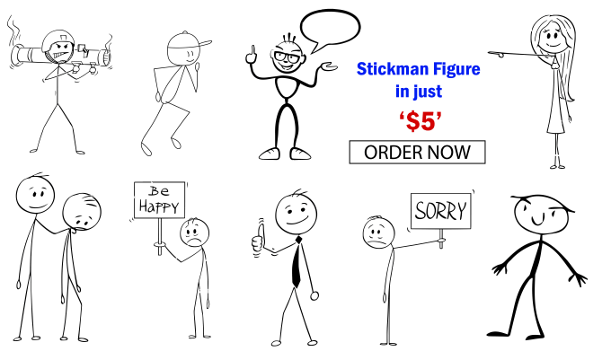 Draw stylish custom stickman and line art by Narmeen_gfx | Fiverr