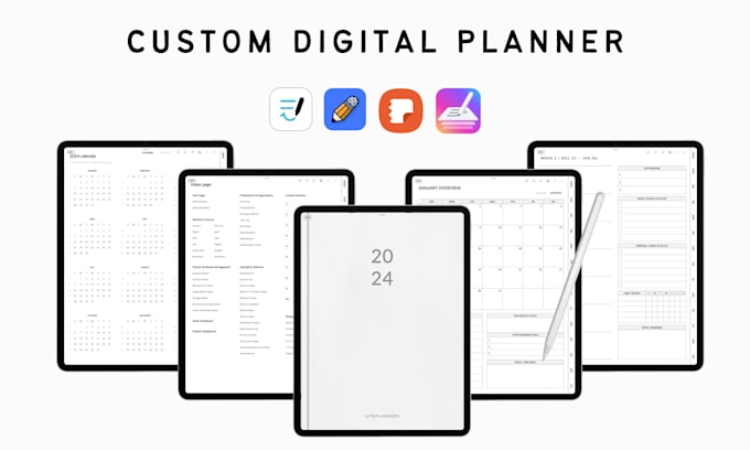 Design custom digital planner, journal and calendar for business by ...