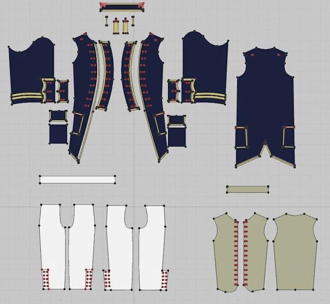 Illustrate garment sewing pattern design grading and tech pack 3d outfit by Sy_ramal_ch | Fiverr