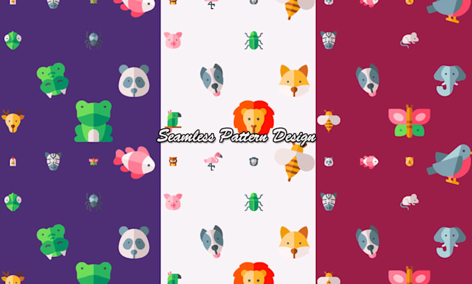 Design animals vector repeat patterns for textiles by Laveylee | Fiverr