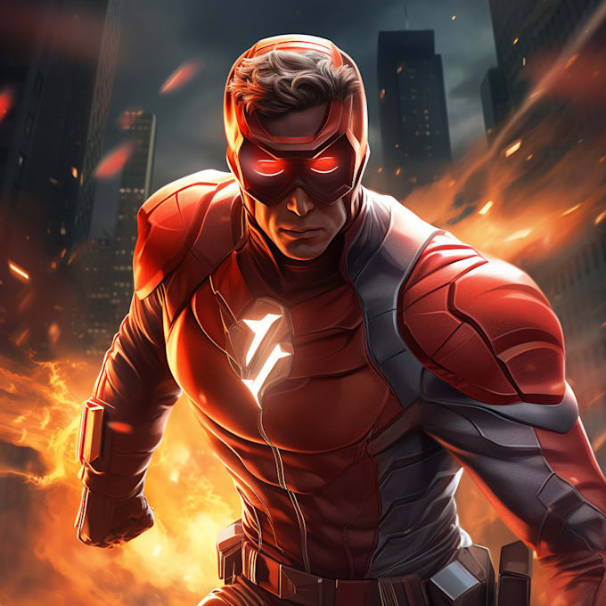 Drawing custom superhero character in action by Albertavasquez | Fiverr