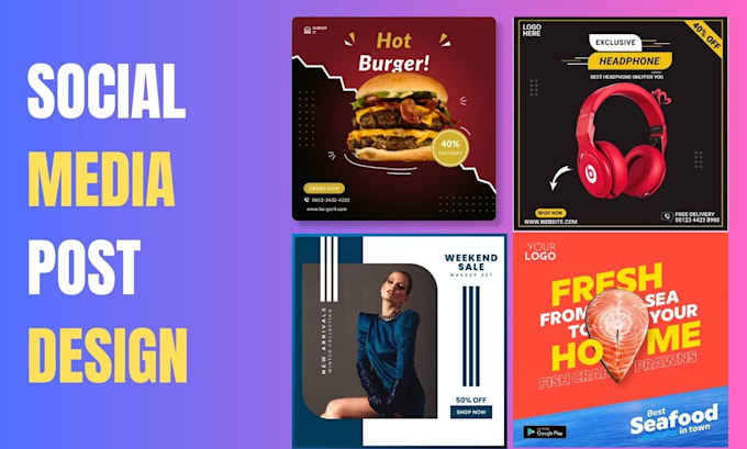 Create creative social media posts for your brand by Jibari_design | Fiverr