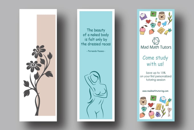 Design creative minimal bookmark by Poornaranawaka | Fiverr