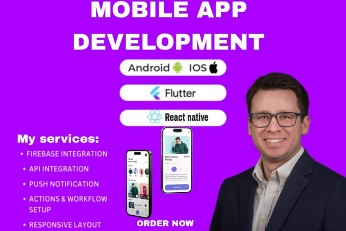Make Mobile App Development For Android And Ios Using React Native And Flutter By Marvin Apps