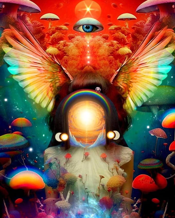 Create a psychedelic rock logo with psychedelic letterring by Lizzy ...