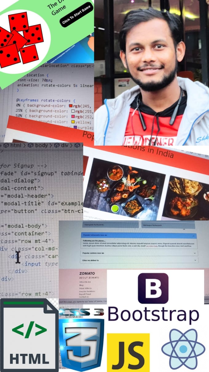 Write html, css, javascript, react responsive code by Tekmehta | Fiverr Write html, css, javascript, react responsive code by Tekmehta | Fiverr