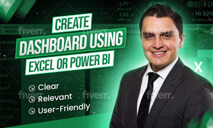 Create a dashboard using excel or power bi by Matteoaguilera | Fiverr