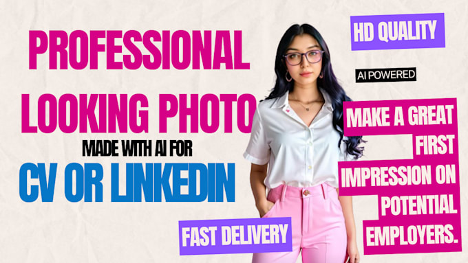 Create a professional looking cv photo with ai by Reachvargas | Fiverr