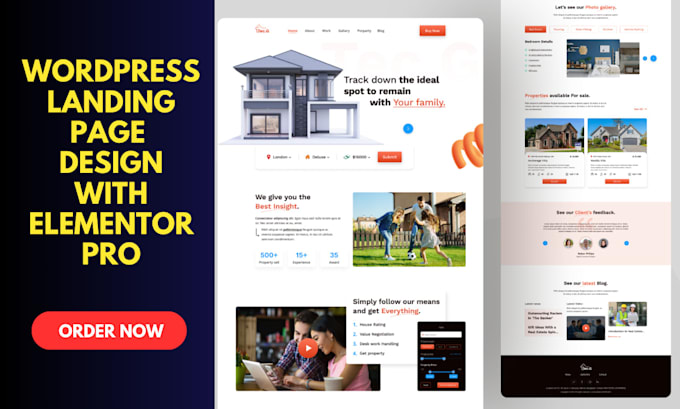 Design elementor pro landing page on wordpress website by Seunsmart | Fiverr