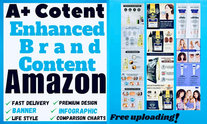Design attractive amazon enhanced brand content ebc a plus and listing by Ahsansadaqat | Fiverr