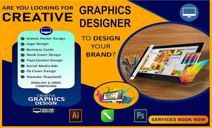 Create a unique and effective graphic design for you by Ansraza34 | Fiverr
