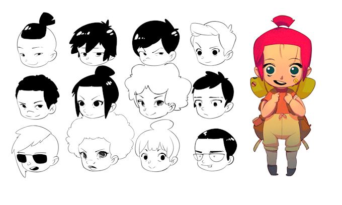 Draw a cartoon character by Allenstudio1 | Fiverr
