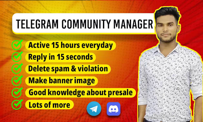 Be your active telegram community manager by Creator_sojib | Fiverr