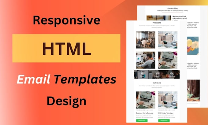 Do a responsive html email template design by Hr_rasel | Fiverr