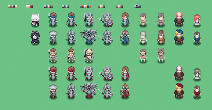 Do top down pixel character spritesheet for your game asset by Akumaace ...