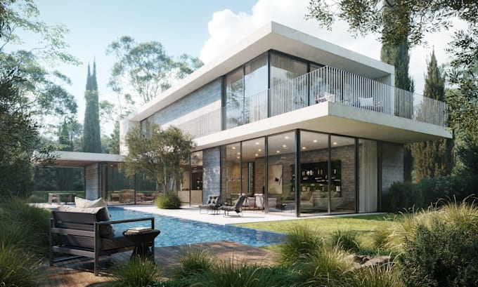 Do professional interior and exterior design with realistic 3d ...