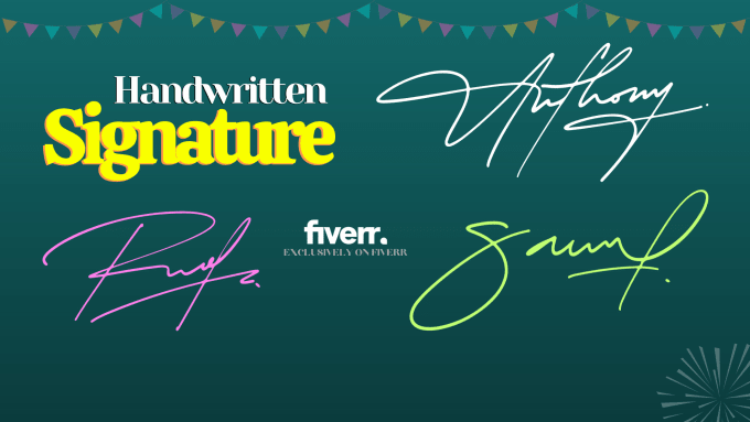 Handwritten signature, digital signatures, autograph, cursive ...