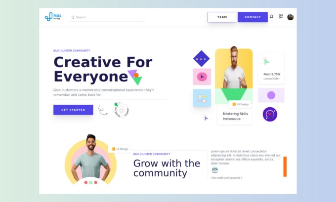 Be Your Front End Web Developer Using Html Css Bootstrap Js Tailwind React By