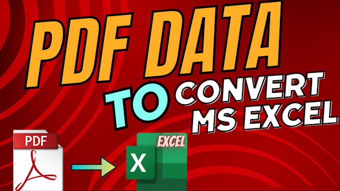 Professionally pdf to excel conversion for data entry and analysis by ...